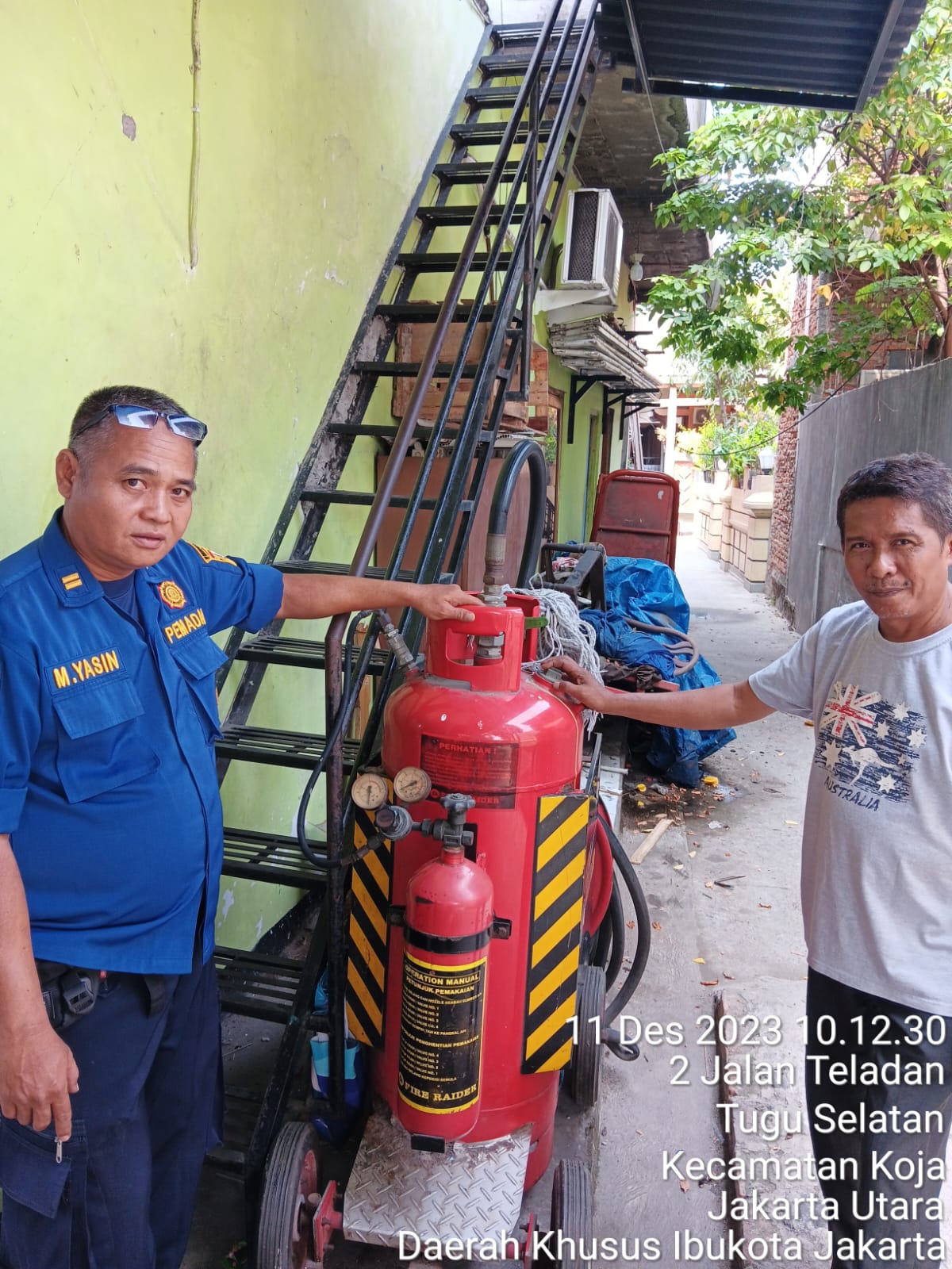 Pengecekan Alat Pemadam Pompa Portable dan APAB